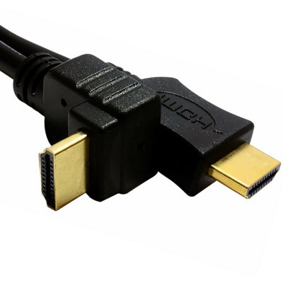 3m High Speed HDMI Cable Right Angled 270 Degree to Straight Connector Lead