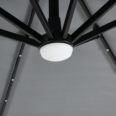 3M Large Canopy Tilting Garden Rome Umbrella Cantilever Parasol with ...