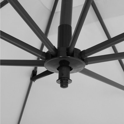 3M Large Square Canopy Rotatable Tilting Garden Rome Umbrella ...