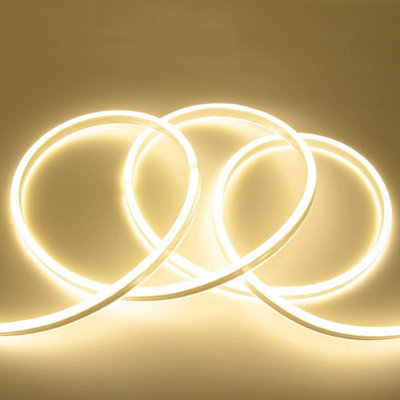 3M LED Neon Light Strip Kit Day Light (4000K) with UK Plug Power Supply ...