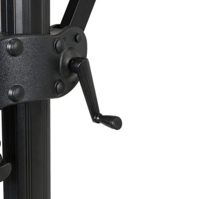 3M Light Grey Canopy Tilting Solar Roman Umbrella with Square Fillable Base