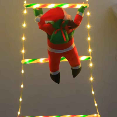 3M Santa Climbing Ladder LED String Lights , USB, 8 Modes, Xmas Tree ...