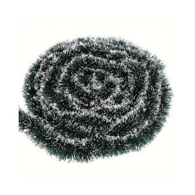 3M Snow Tipped Green Christmas Tinsel Garland Tree