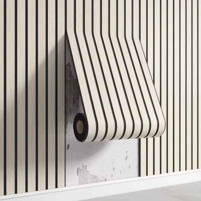 3m Wood effect Smooth Wallpaper , Thickened Partition Wallpaper 40x300cm