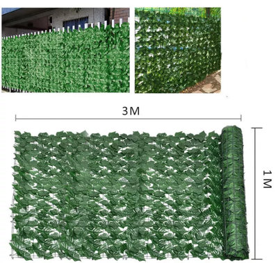 3m x 1m Fake Ivy Leaf Hedge Roll Garden Privacy Screen & Balcony Wall Cover