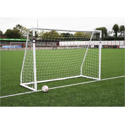 3m x 2m Match Approved Football Goal Posts & Net - All Weather Outdoor ...