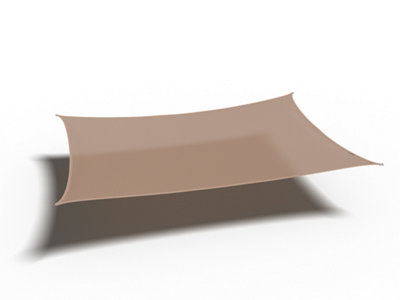 3m x 4m Rectangular Shade Sail Natural Sunscreen Awning For Gardens and ...