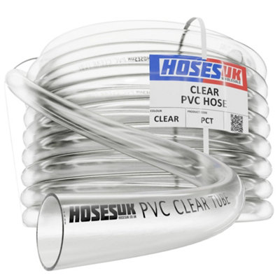 3mm 30 Metre PVC Clear Plastic Flexible Hose Pipe Tube Fuel Water Car ...