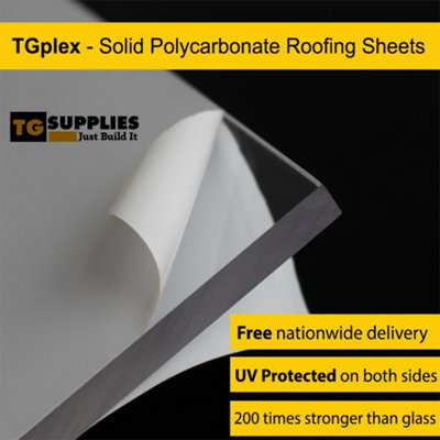 3mm High Impact Clear Glass Like Perspex FlexiGlass TGplex Solid ...