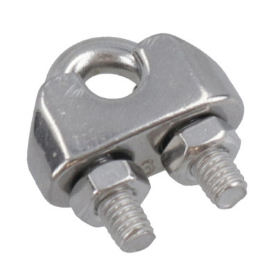 3mm Wire Rope / Cable Grip / Clamp Stainless Steel 316 Marine Grade DK44
