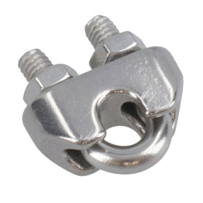 3mm Wire Rope / Cable Grip / Clamp Stainless Steel 316 Marine Grade DK44