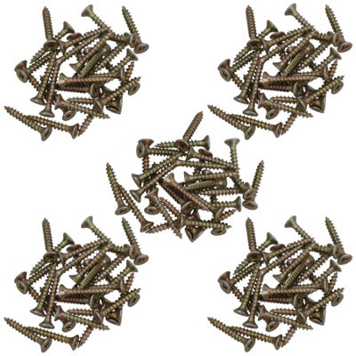 3mm x 20mm Countersunk Wood Chipboard Screw Fasteners PZ1 Drive 150pc ...