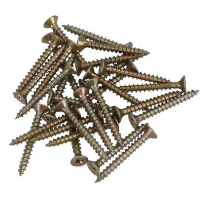 3mm x 25mm Countersunk Wood Chipboard Screw Fasteners PZ1 Drive 26pc