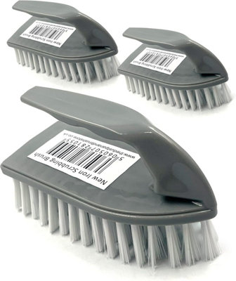 3Pack Plastic Scrubbing Brush Set Heavy Duty Cleaning Brushes with ...