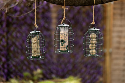 3pack Wild Bird Feeders for Seeds, Peanut, fat ball feeder Squirrel ...