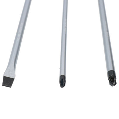 3pc Extra Long Screwdriver Set With Flat Pozi and Phillips Total Length ...