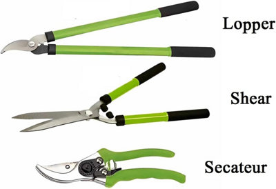 3Pc Garden Shears Set Pruning Set, Tree Lopper, Secateurs & Shears with ...