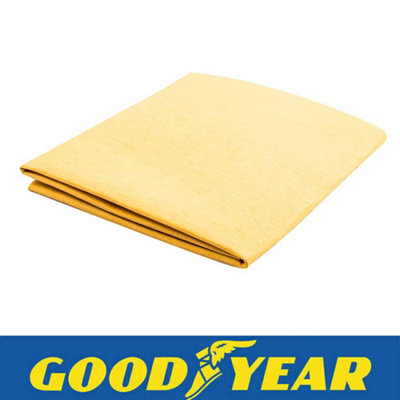 3pc Goodyear Synthetic Chamois Towel Wash Cleaning Cloth Absorbent Car ...