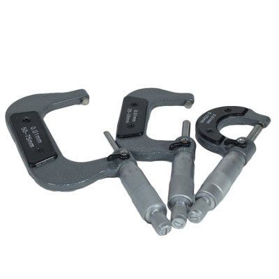 3pc Micrometer External Adjustable Metric Micrometer Carbide Anvils 0 ...