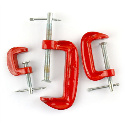 3pc Mini G Clamp 25-50-75mm C Grip Vice Holder Clasp Woodwork Metalwork