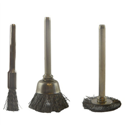 3pc Mini Rotary Steel Brush Metal Cleaning Polishing Set Suitable for ...