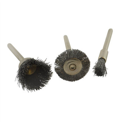 3pc Mini Rotary Steel Brush Metal Cleaning Polishing Set Suitable for ...