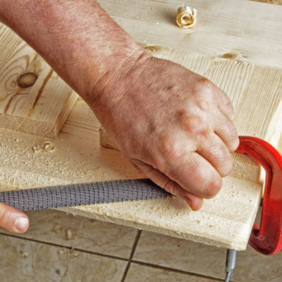 3pc Steel Wood Rasp File Set Flat Half Round Carpenters Tool 200mm ...