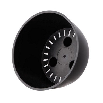 3Pcs Black Decorative Hanging Round Plastic Plant Pot Set with Drainage ...