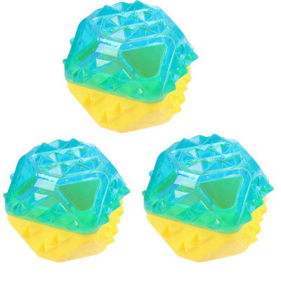 3pk Chillout Cool Soak Ball Dog Toy Heat Relief Puppy Teething Play ...