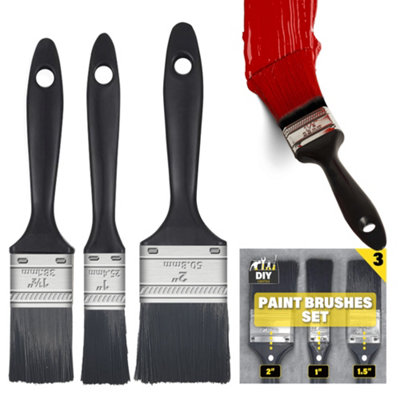3PK PAINT BRUSH SET WITH 1 INCH, 1.5 INCH, 2 INCH PAINTBRUSHES, GLOSS ...