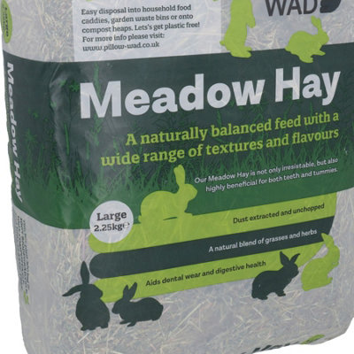 3pk Superior Quality Large Bio Meadow Hay Small Animal Bedding Feeding ...