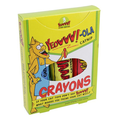 3PK Yeow Interactive My Cat Kitten Crayons With Catnip Cat Toy Play Toy ...