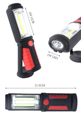3W COB LED Magnetic Inspection Light Lamp Torch Work Night Emergency ...