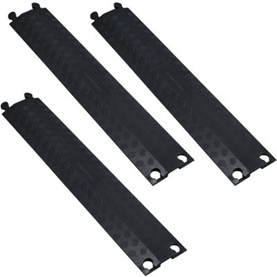 3x 12000KG Drive Over Cable Road Cover Protector Outdoor Event Trunking ...