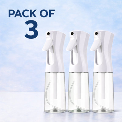 3x 150ml Mist Spray Bottle Continuous Fine Water Sprayer for Hair ...