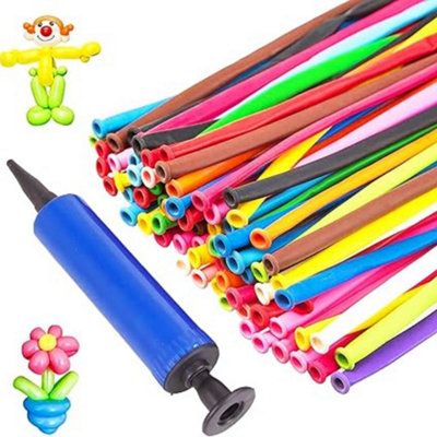 3x 30 Pack Modelling Balloons Kit with Pump Twist Balloons for Animals ...