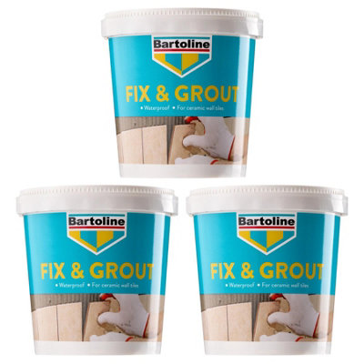 3x Bartoline Fix Grout Wall Tile Powder Fully Waterproof Cement-Based ...
