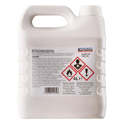 3x Bartoline Turpentine Substitute Paint Brush Spills Cleaning All ...