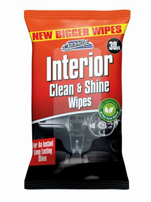 3x Car Interior Wipes Large Dashboard Cleaning Wipes Clean and Shine ...