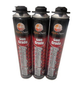 3x CROMAR - AlphaChem Hand Held Expanding Foam, 750ml - High Yield ...