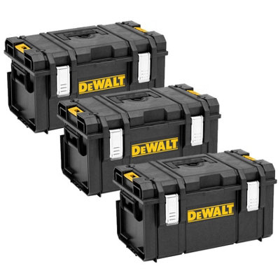 3x Dewalt Toughsystem DS300 Tough System Case Tool Box Storage Box Stackable 35L
