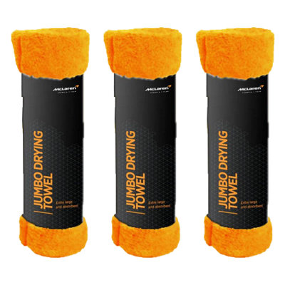3X MCLAREN JUMBO DRYING TOWEL MICROFIBRE EXTRA LARGE CAR DRYING TOWEL
