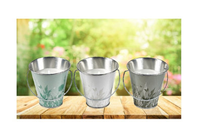 3x Mini Citronella Bucket Candle Outdoor Natural Oil Assorted Nature ...