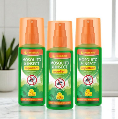 3x Mosquito & Insect Repellent Spray 4 Hour Protection Skin Barrier ...