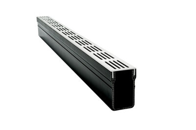 3x PVC Threshold Channel Drainage + Anodized Aluminium Silver Grating ...