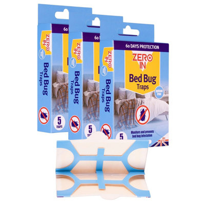 3x Zero In Bed Bug Killer Traps Poison Free Bed Bug Treatment 5 Self ...