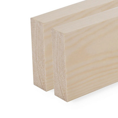 3x1 Inch Spruce Planed Timber (L)1200mm (W)69 (H)21mm Pack of 2