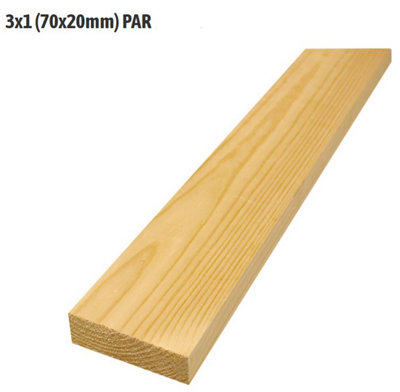 3x1 PAR Smooth All Round Timber Boards (3"x1") 70mm x 20mm x 3600mm. 4 ...