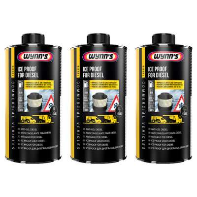 3x1L Wynns Winter Diesel Additive Anti-Gel Diesel Frost Protection ...