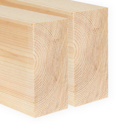 3x2 Inch Planed Timber (L)1800mm (W)69 (H)44mm Pack of 2